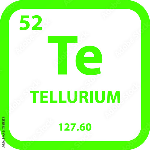 Tellurium Te Metalloid Chemical Element vector illustration diagram ...
