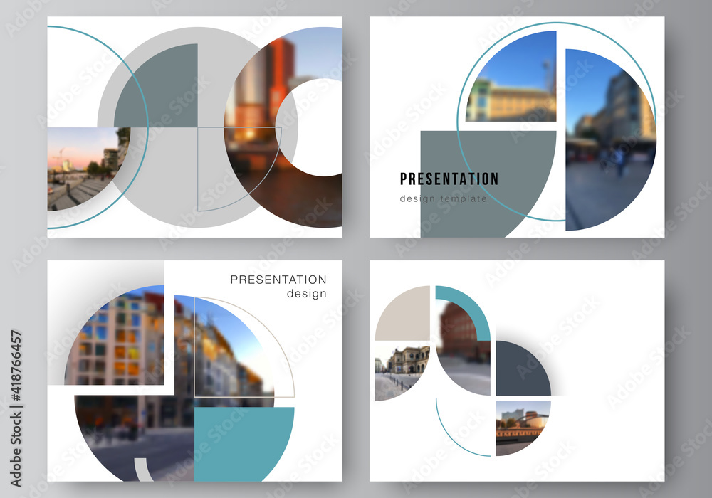 Vector layout of the presentation slides design business templates ...