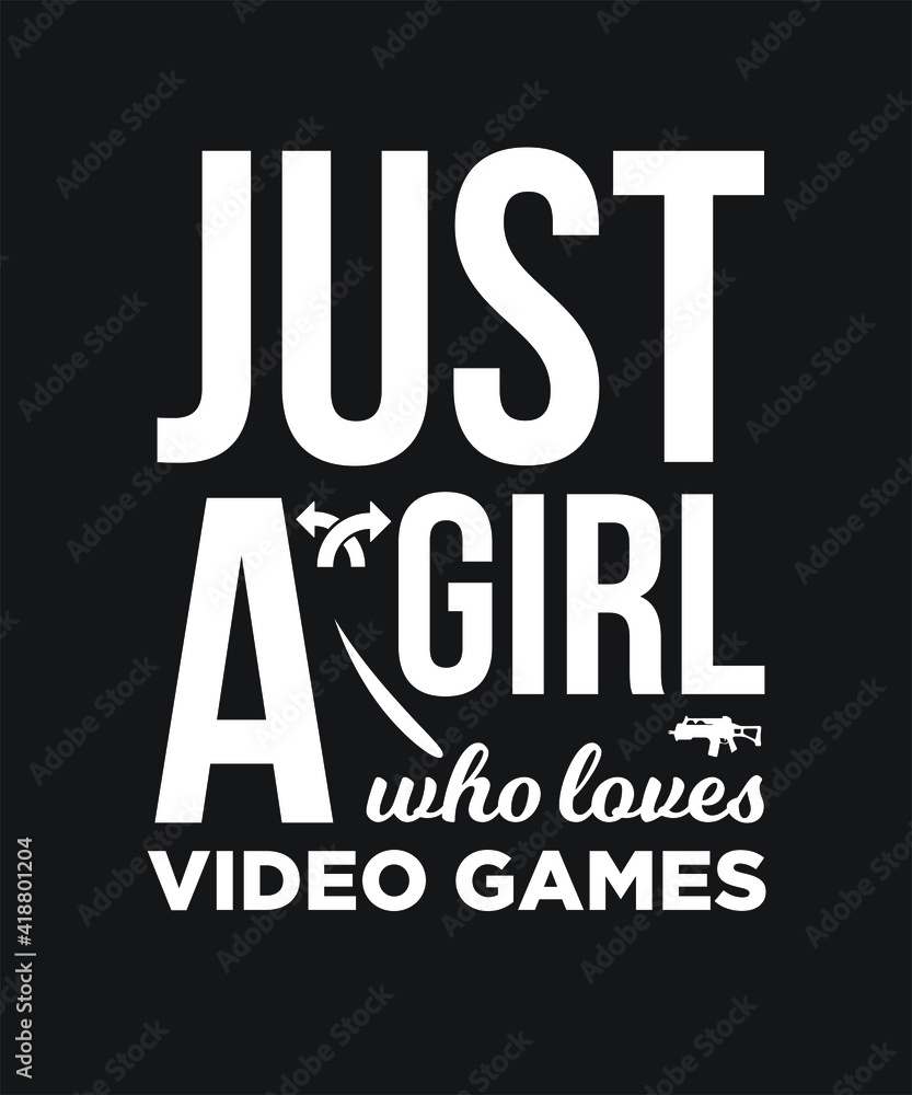 Gamer girl graphic design custom typography vector for t-shirt, banner ...