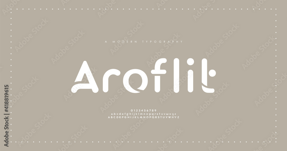 Minimal modern alphabet fonts. Typography minimalist urban digital ...