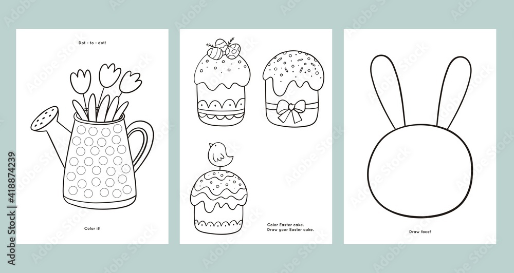 Easter Coloring Pages Printable and worksheet. Easter Activities for ...