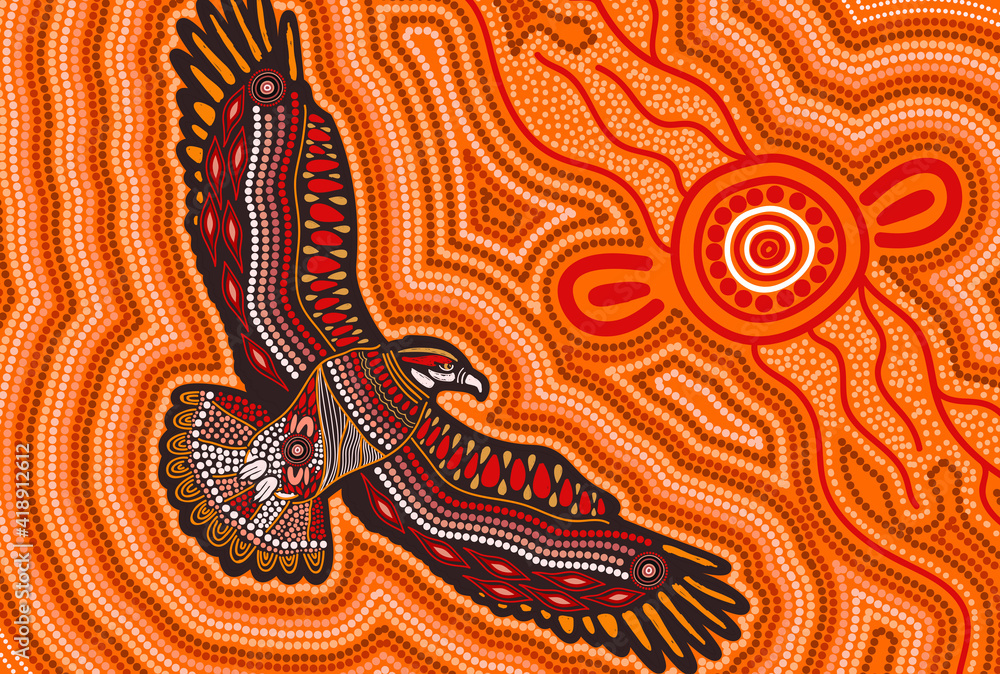 Eagle aboriginal art Stock Vector | Adobe Stock
