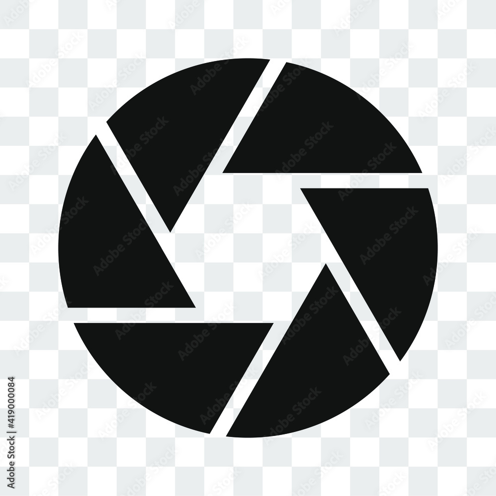 camera shutter aperture icon