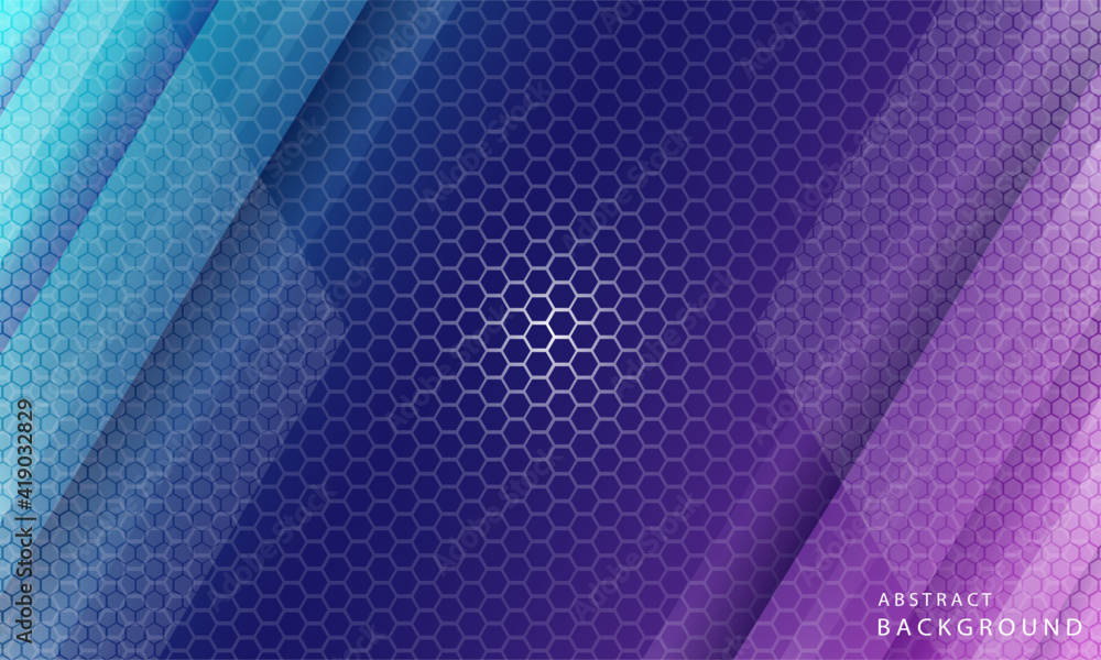 Dynamic trendy simple color gradient abstract background with hexagon ...