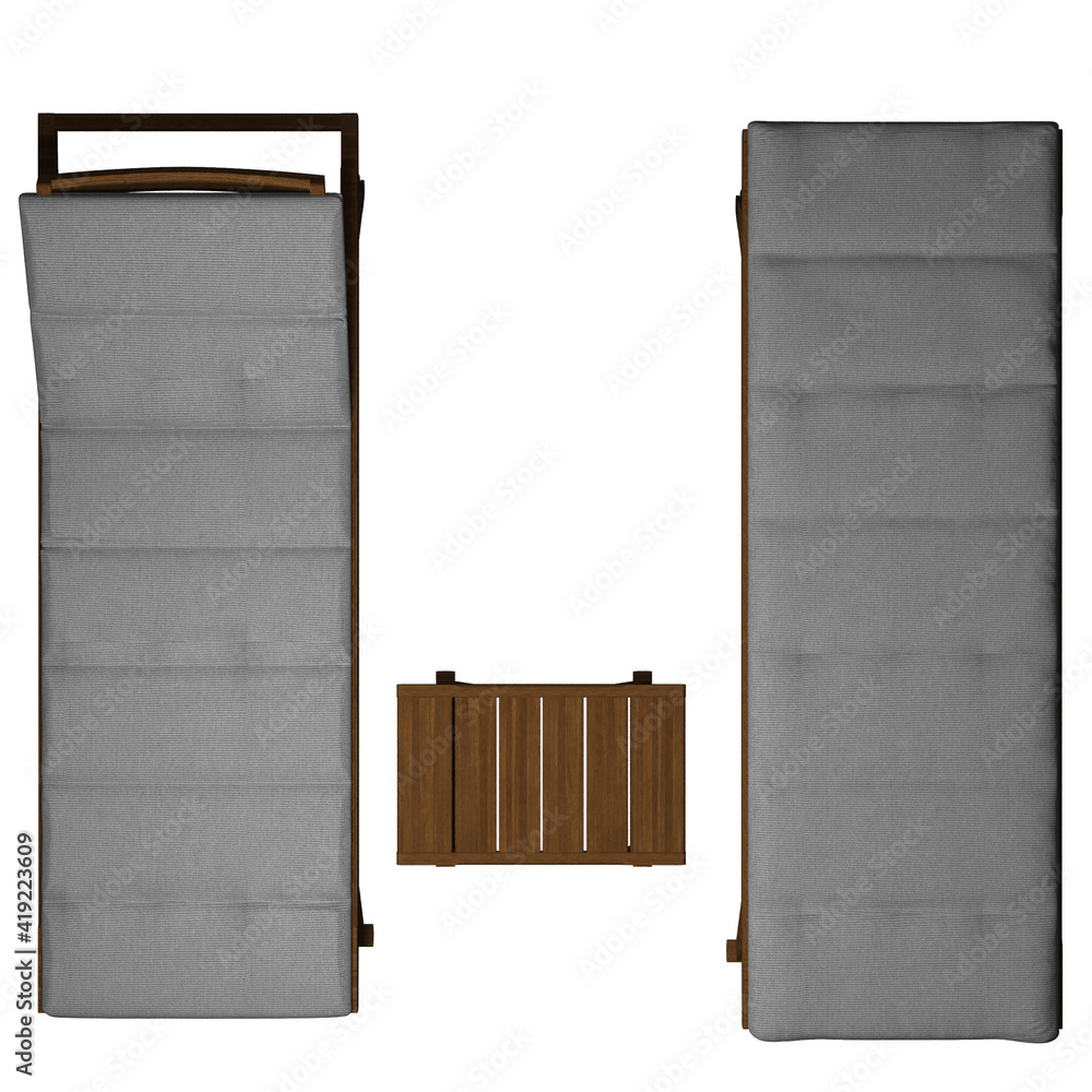EXTERIOR SITTING TOP VIEW - SUN LOUNGER IN PLAN Stock Illustration ...