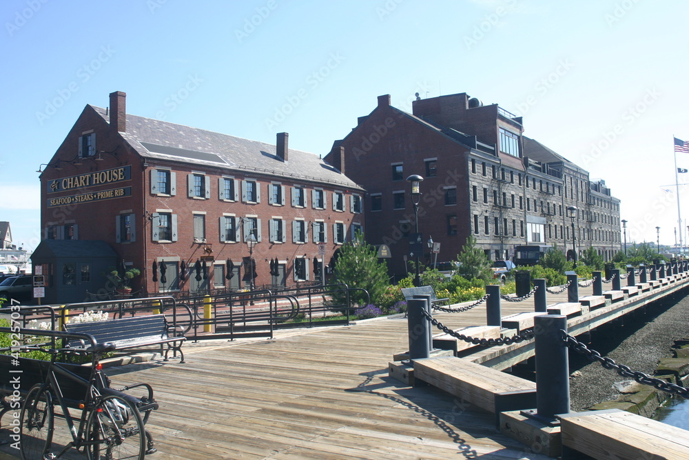 Customs House Boston Harbor and Long Wharf Revolutionary Site of the ...