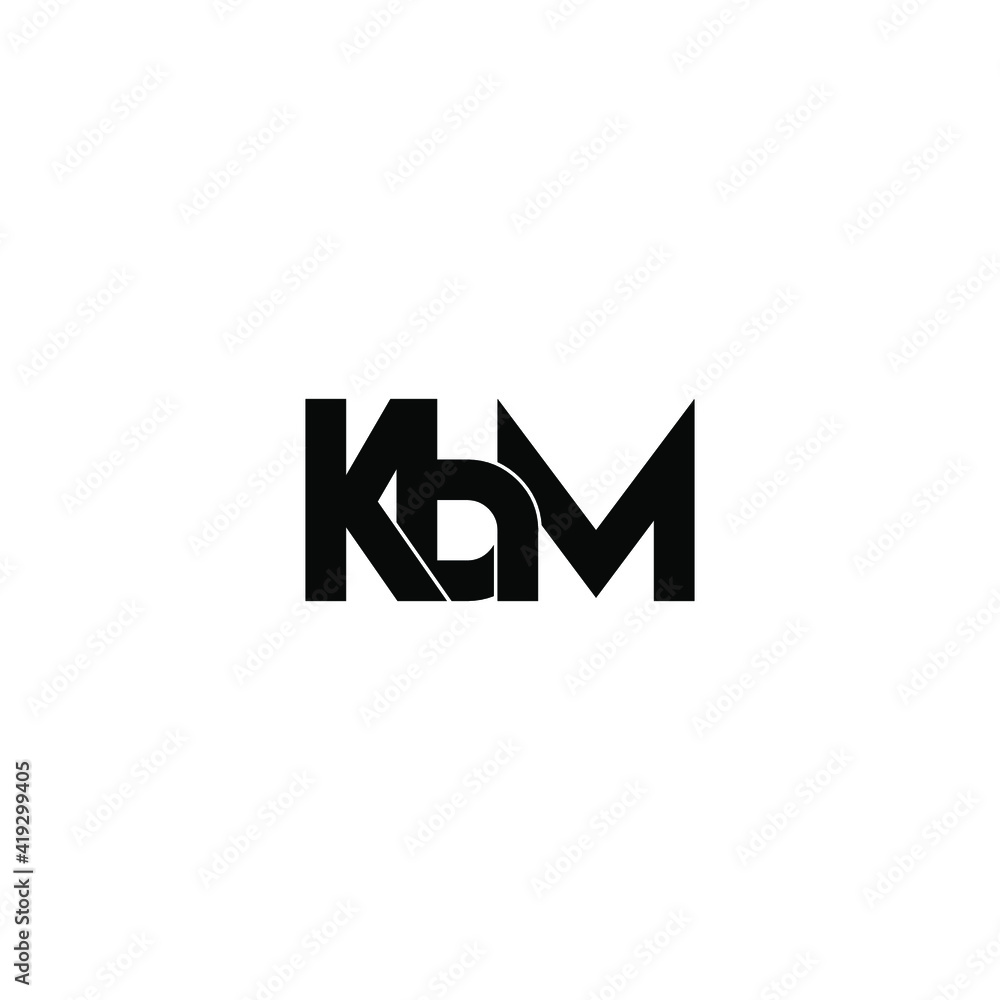 kbm letter original monogram logo design Stock Vector | Adobe Stock