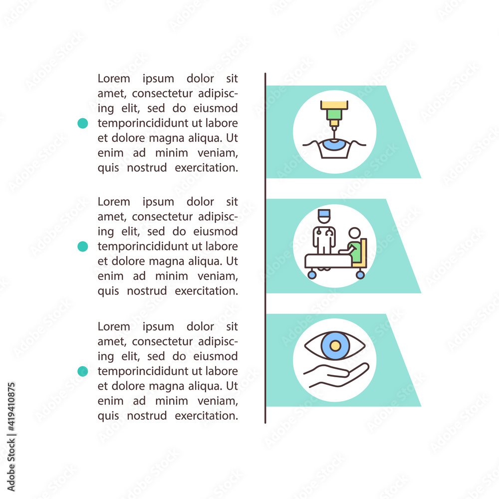 Laser vision correction concept icon with text. Refractive surgery ...