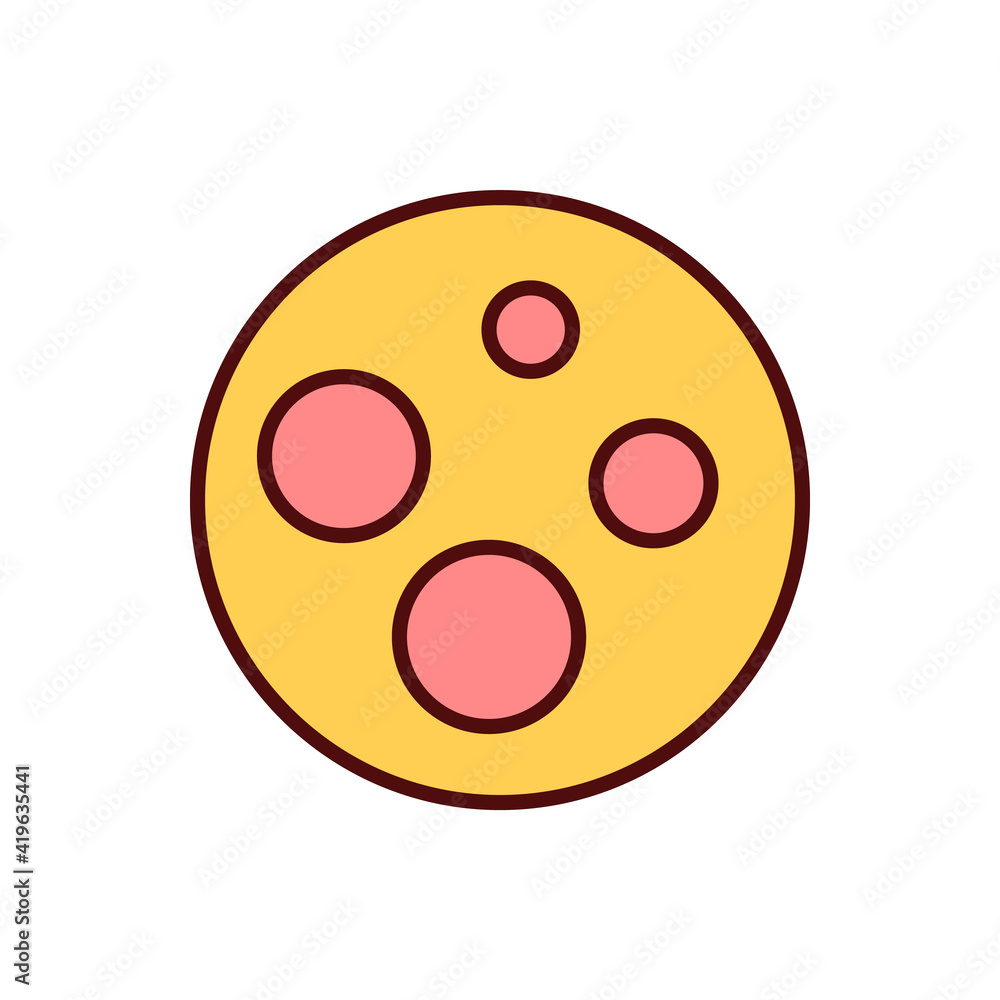 Numerous moles RGB color icon. Skin cancer risk. Cancerous cells chance ...