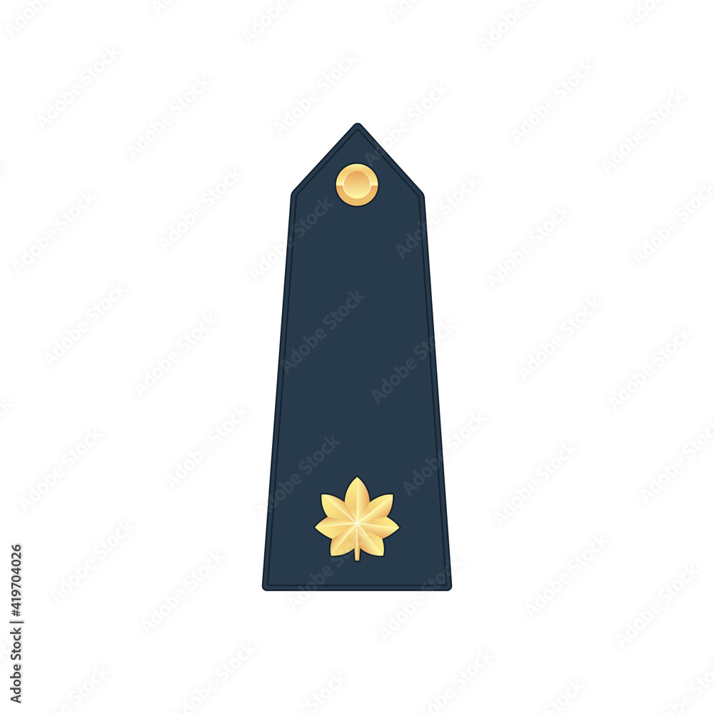 Lieutenant Commander military stripe isolated insignia icon. Vector ...