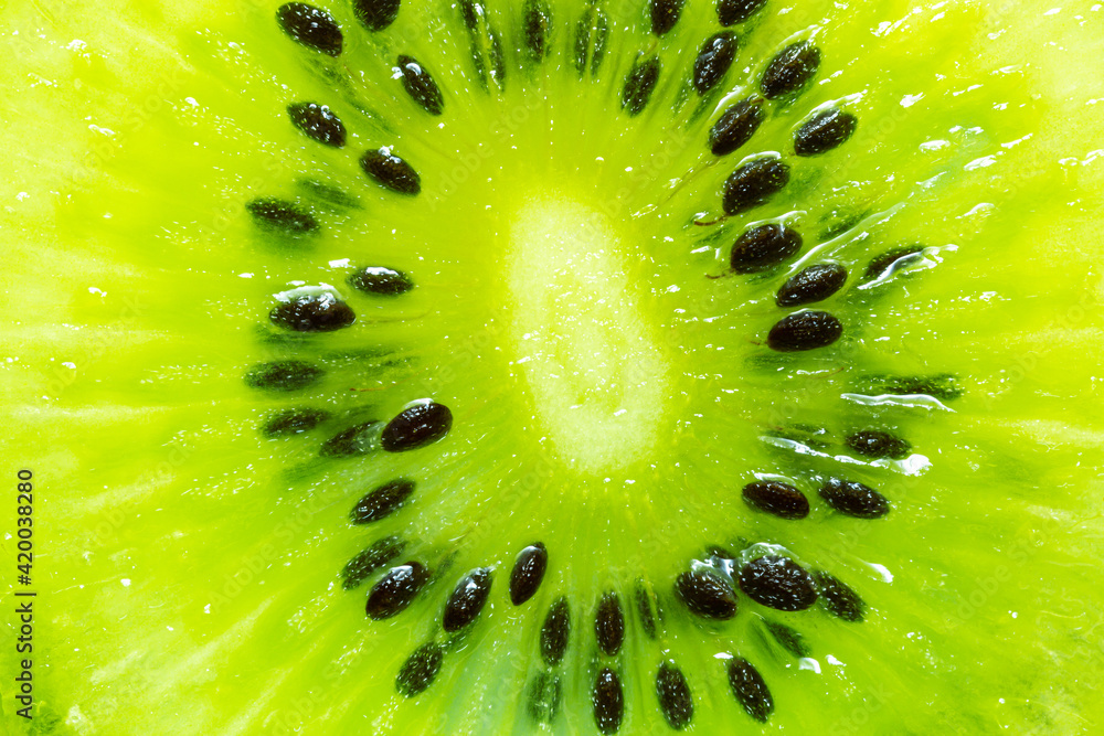 slice of kiwi fruit on a full frame. horizontal format,Fruit ...