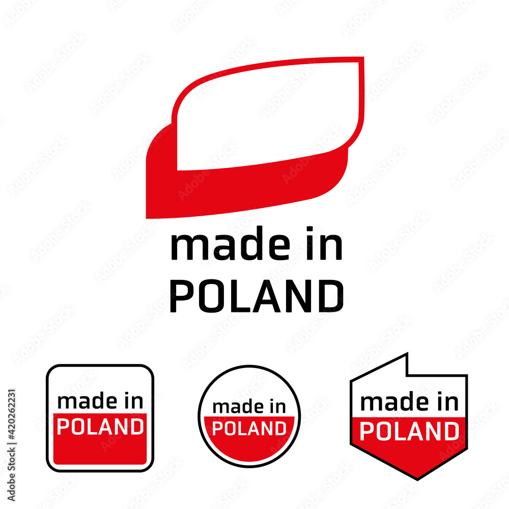 Wyprodukowano w Polsce PRODUKT POLSKI made in poland znak ikona symbol ...