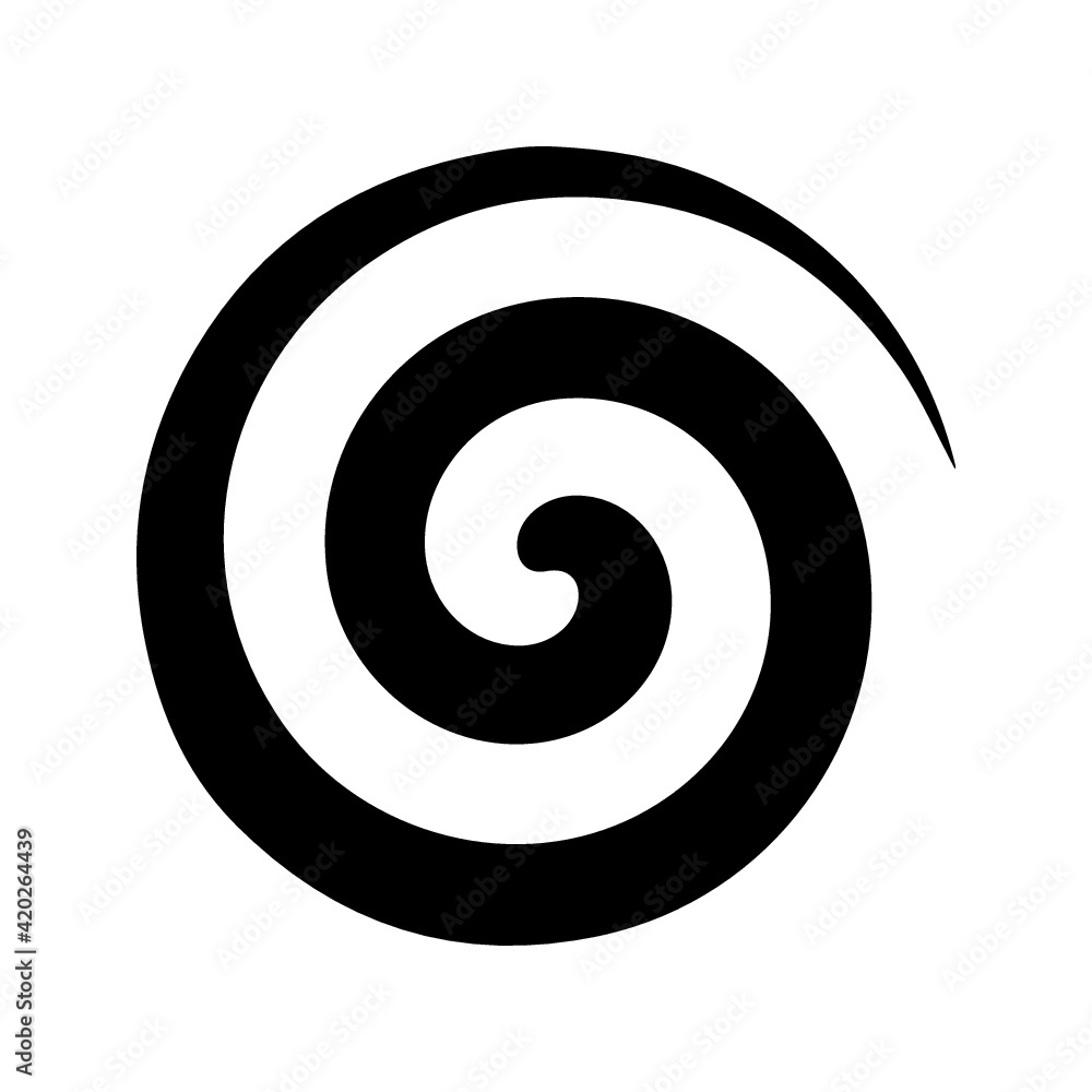 Set of spiral and swirls logo design elements, icons, symbols, and ...