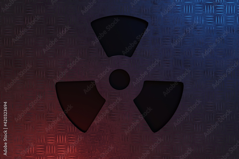 Ilustração Nuclear energy radioactive (ionizing atomic radiation) round ...