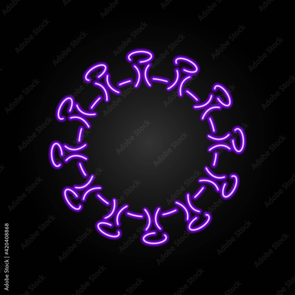 Microbe neon sign, modern glowing banner design, colorful trend of ...