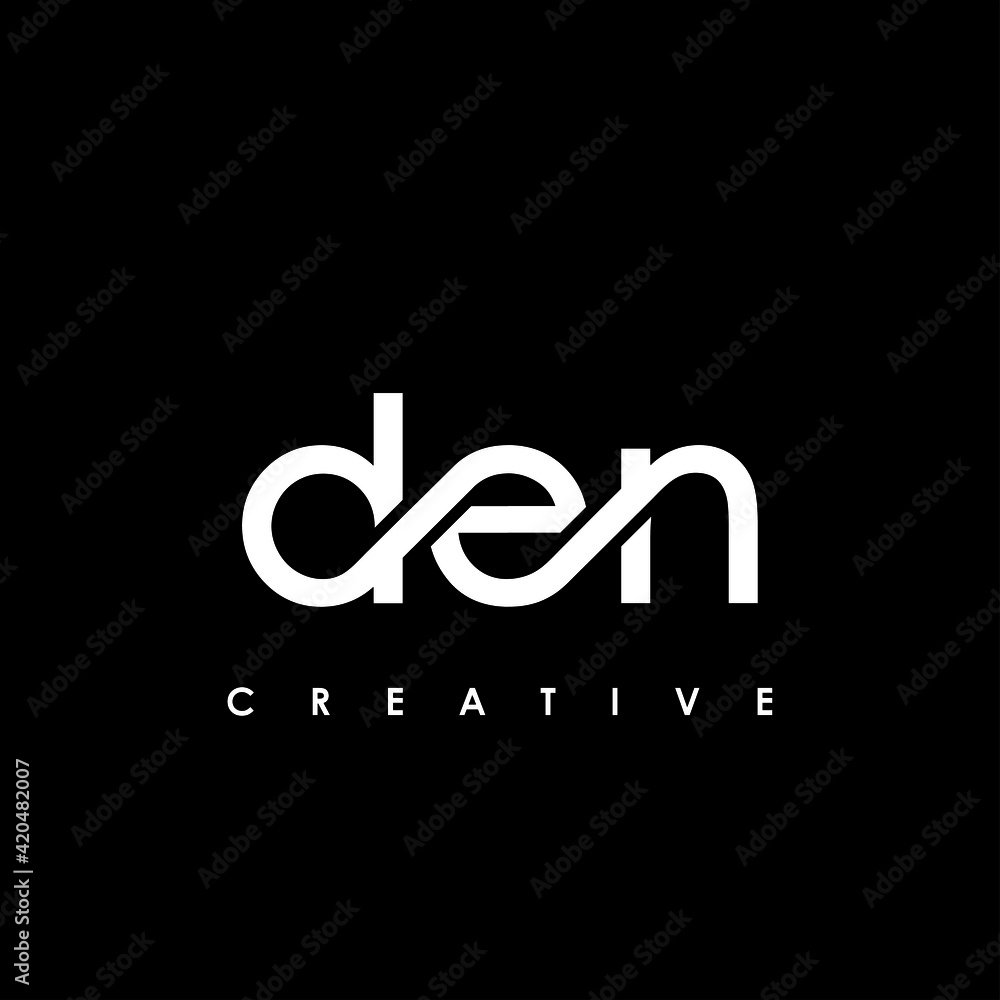 DEN Letter Initial Logo Design Template Vector Illustration Stock ...