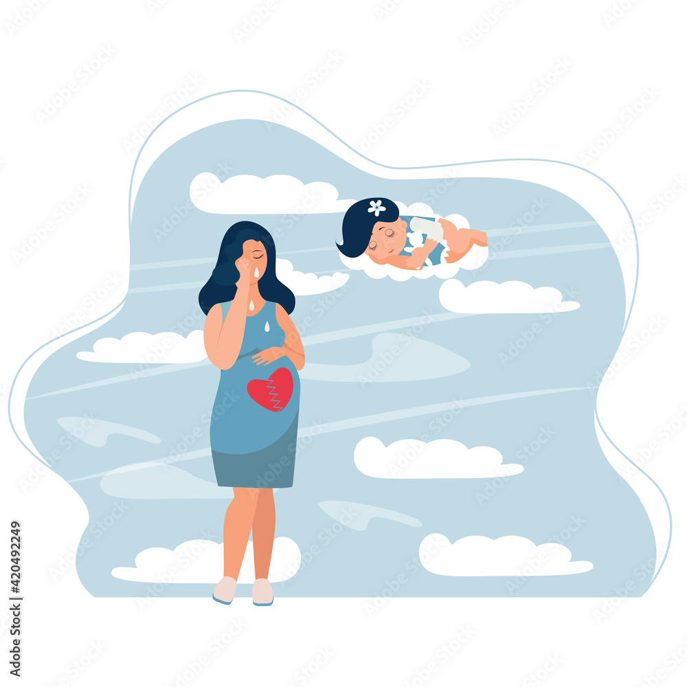 pregnancy loss, Pregnancy termination, abortion, Miscarriage concept ...