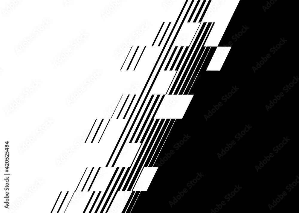 Smooth vector transition from black to white with abstract pixels ...