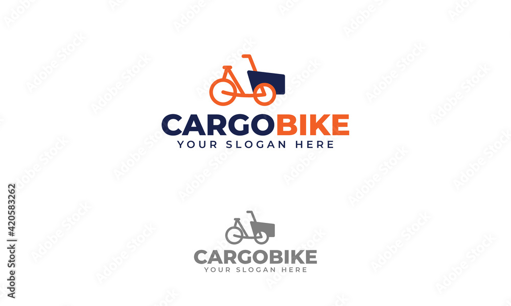 Cargo bike Logo, bike logo, cargo bike brand logo, creative logo, line ...