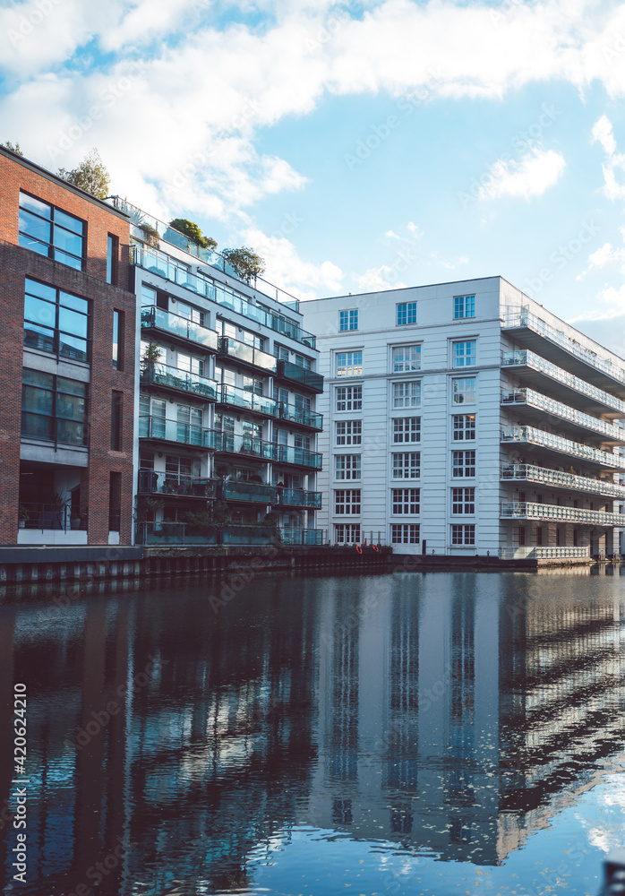 Canal-side buildings in London Stock Photo | Adobe Stock