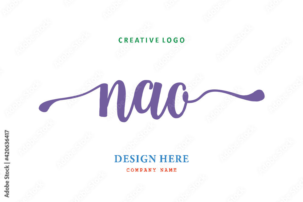 NAO lettering logo is simple, easy to understand and authoritative ...