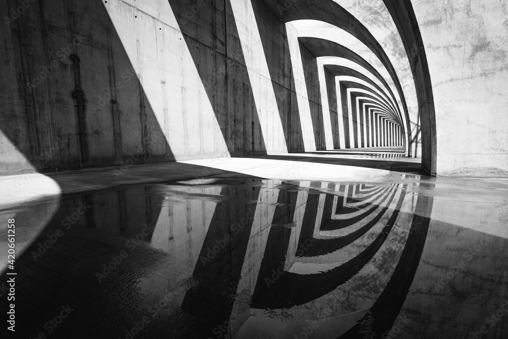 Arches of shadow and light. Stock Photo | Adobe Stock