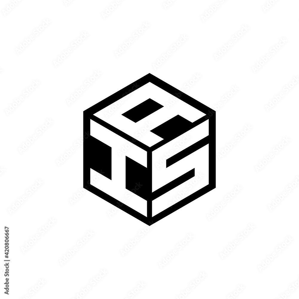 ISA letter logo design with white background in illustrator, cube logo ...