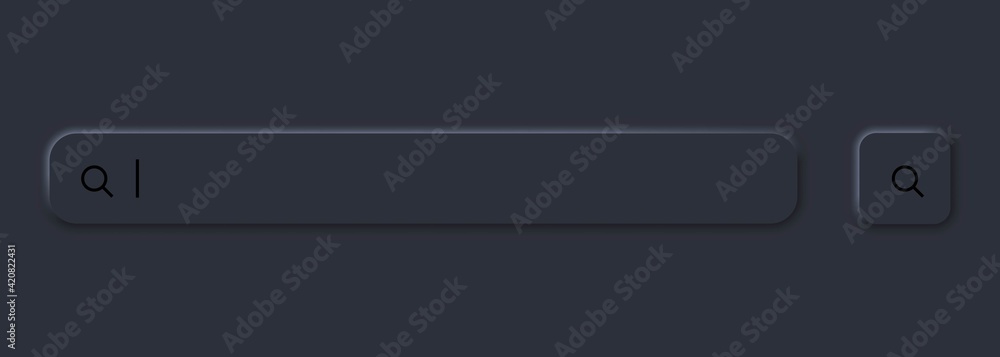 Serch bar icon. Browser window. User interface elements for mobile app ...