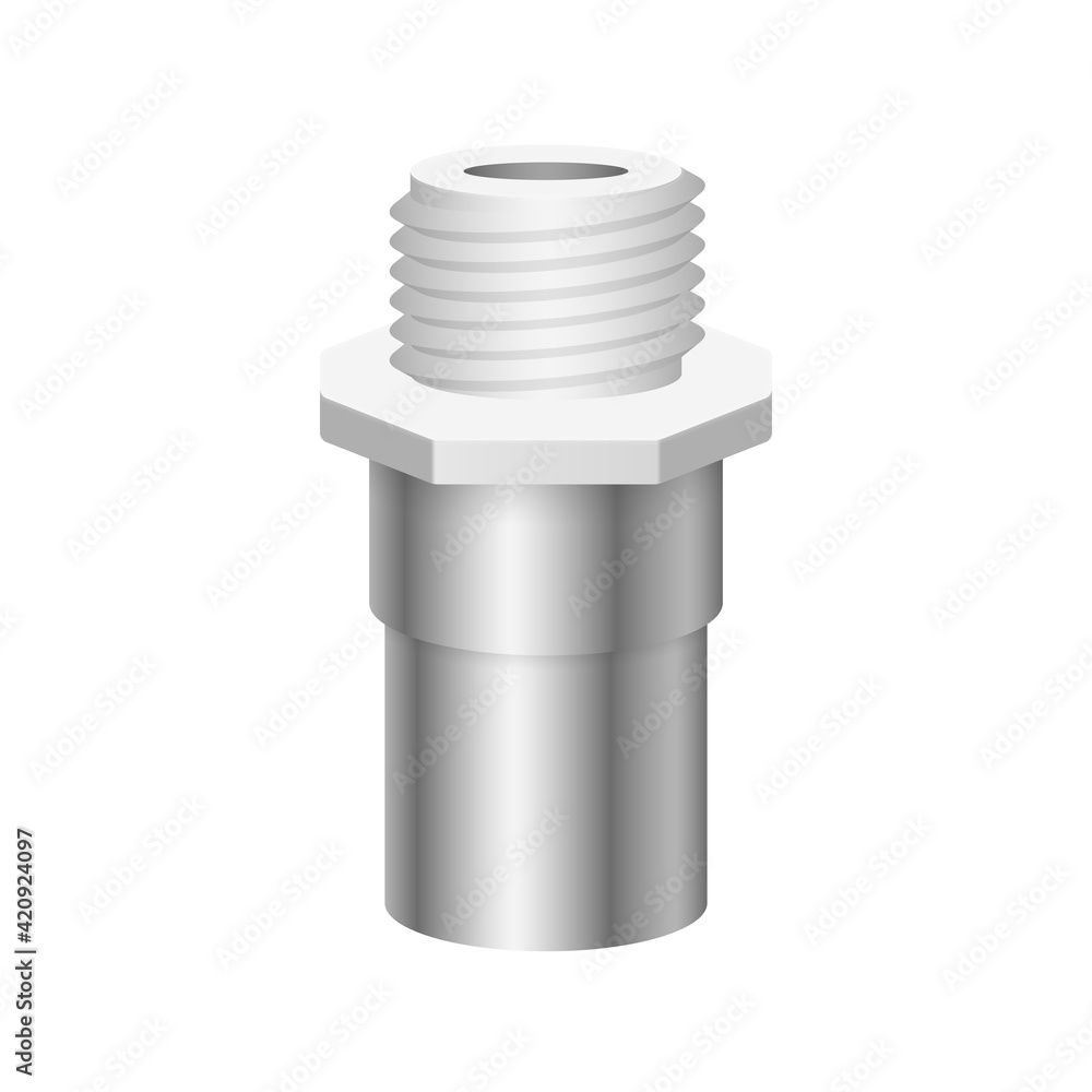 Стоковое векторное изображение «PVC or plastic pipe fitting vector ...