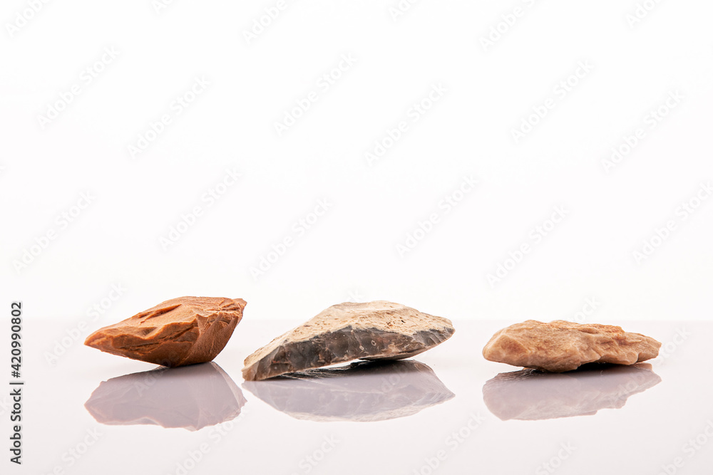 three prehistoric quartzite spearheads. From the Atherian lithic ...