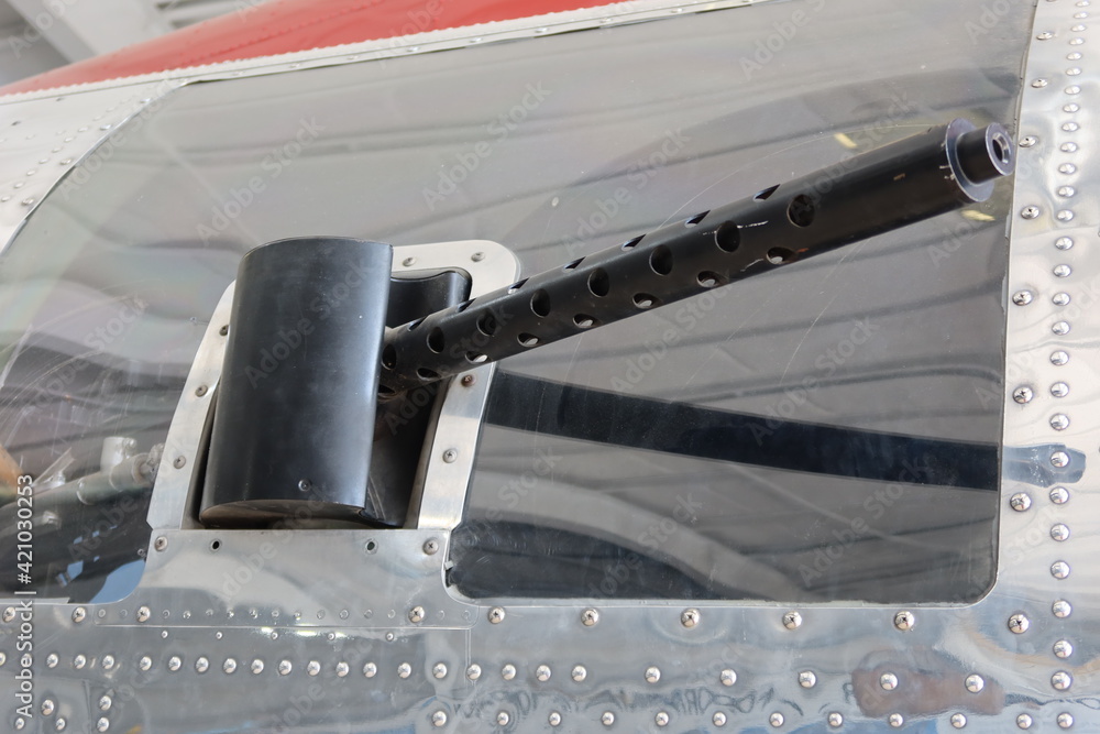 50 Caliber Machine Guns on B-17 from a Waist Gunner Position, World War ...