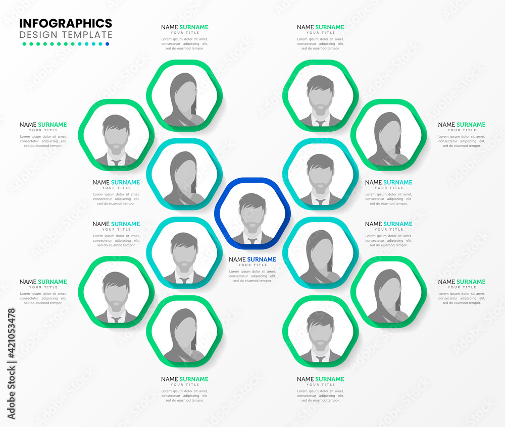Infographic design template. Organization chart. Business hierarchy ...