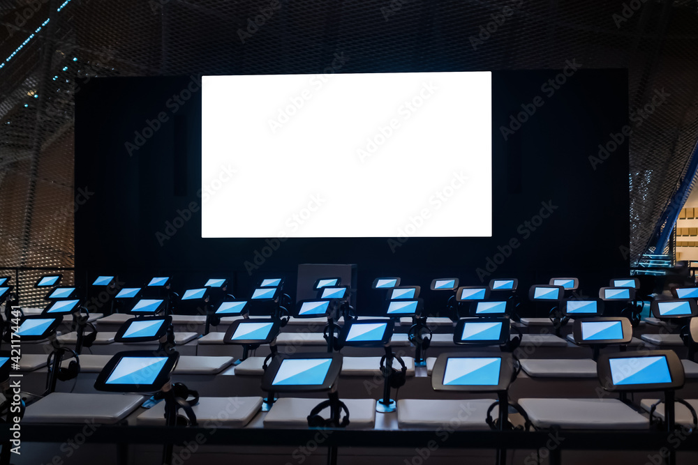 Photo Stock White screen, technology, futuristic, mock up, education ...
