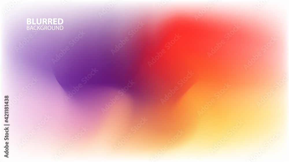 Blurred background with modern abstract blurred color gradient. Smooth ...