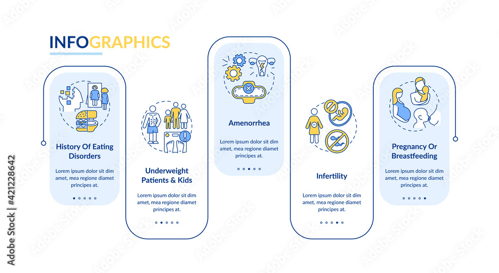 Intermittent fasting precautions vector infographic template ...