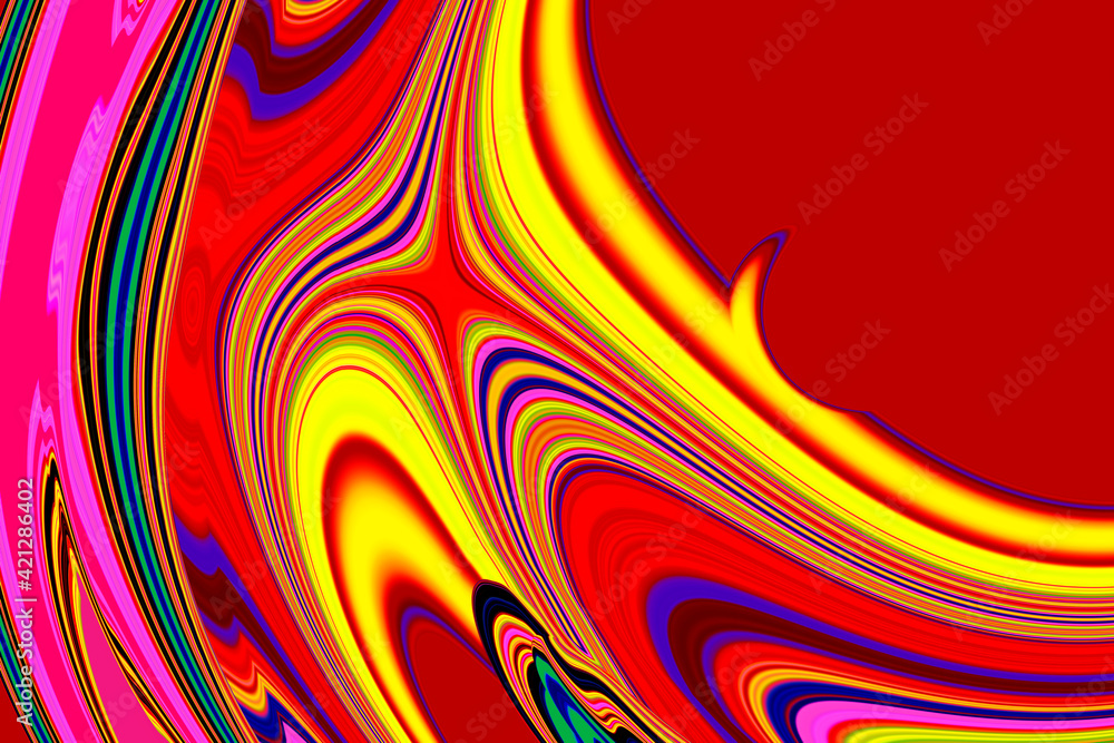 DIGITAL ART CURVE FLOW PATTERN Stock Photo | Adobe Stock