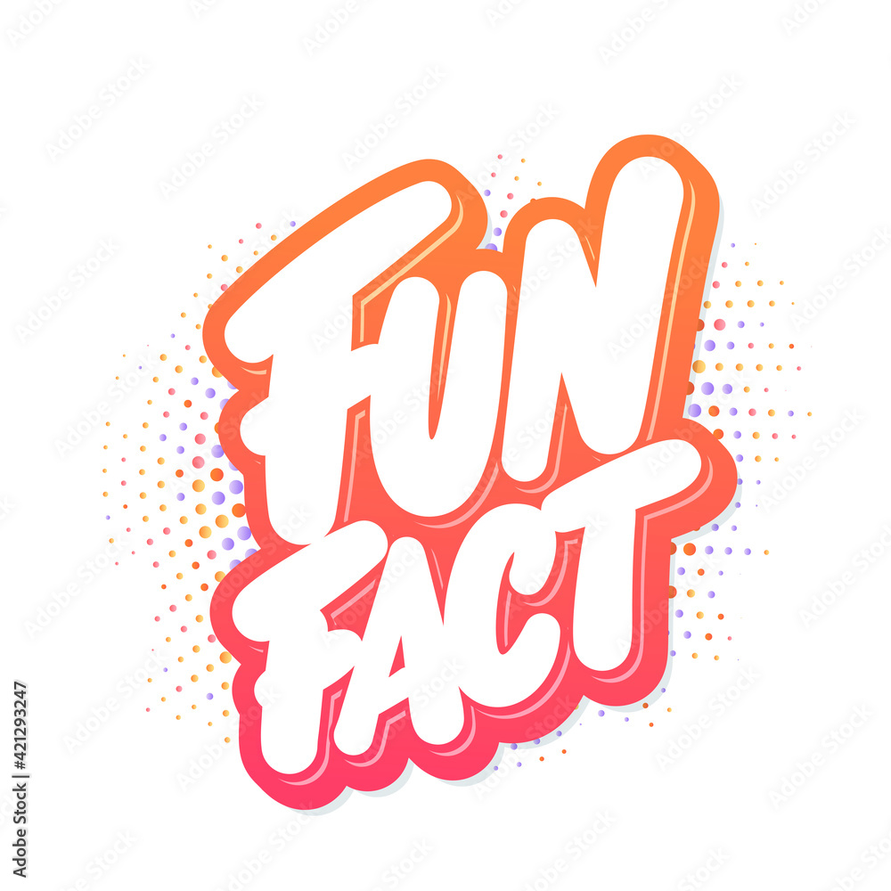 Fun fact. Vector lettering banner. Stock Vector | Adobe Stock
