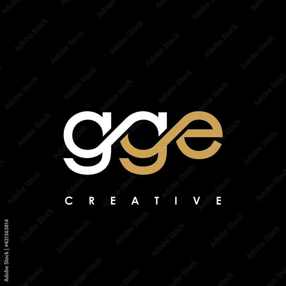 GGE Letter Initial Logo Design Template Vector Illustration Stock ...