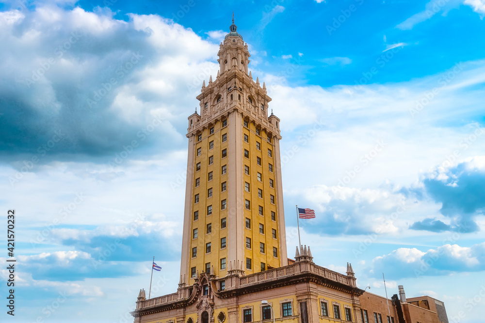 Colonial building which is known as the 'Freedom Tower' in Miami ...