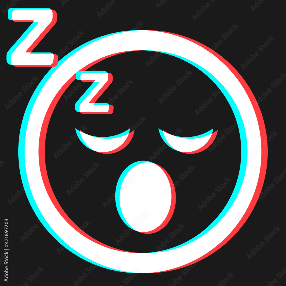 Cartoon smile emoticon symbol, icon in 3d effect with blue and red ...