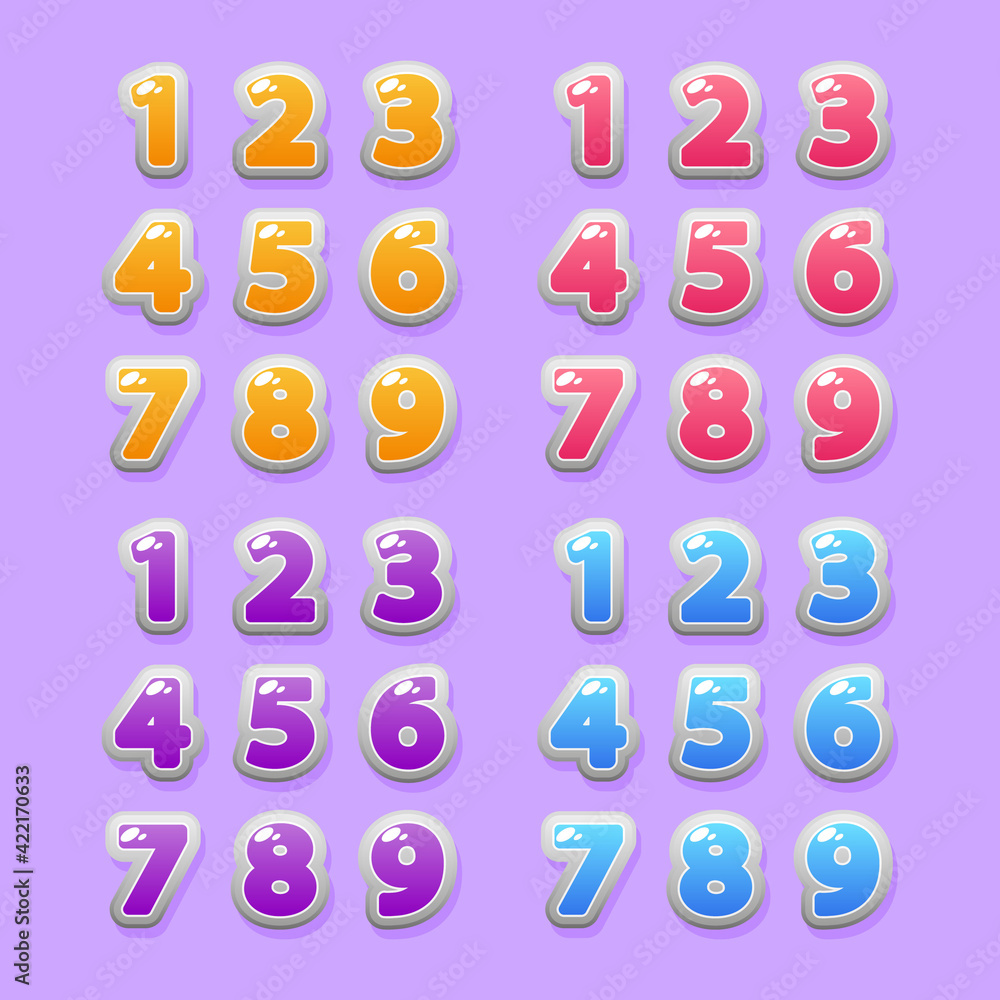 Vector numbers for graphic design. の Stock ベクター | Adobe Stock