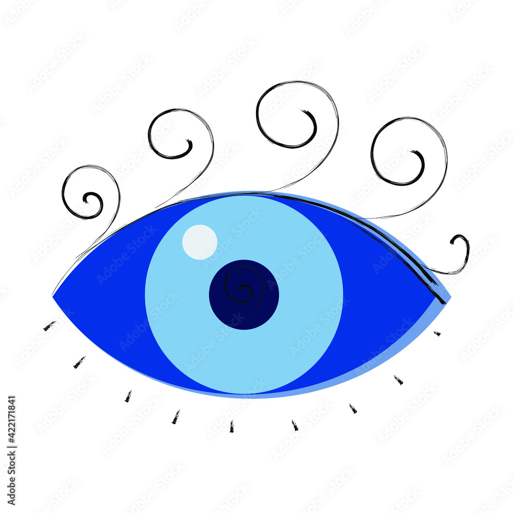 Turkish amulet against the evil eye. Blue eye. Guardian Nazar. An ...