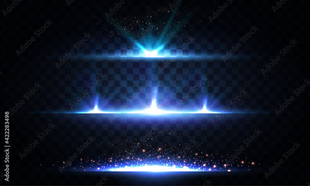 Abstract light effect and lens flare collection. Glowing stars. and ...