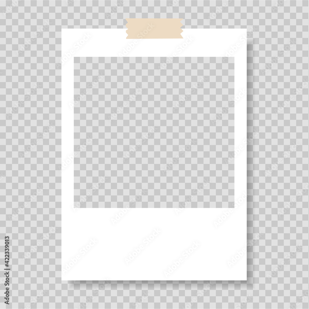 Polaroid frame, vector. Photo frame. Frame-border template with ...