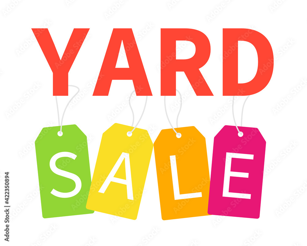 Yard sale poster. Clipart image Stock Vector | Adobe Stock