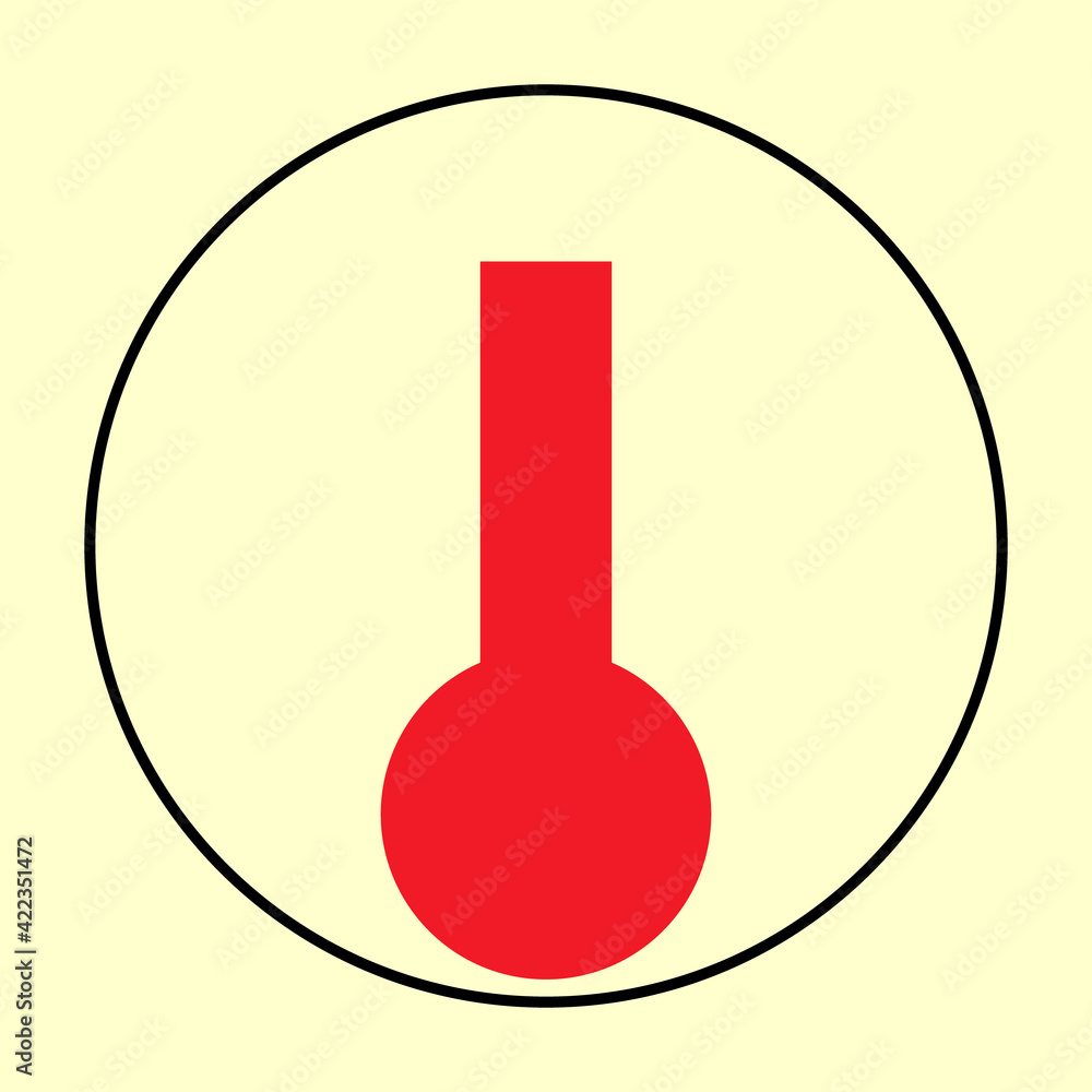 Heat detector sign. Clipart image Stock Vector | Adobe Stock