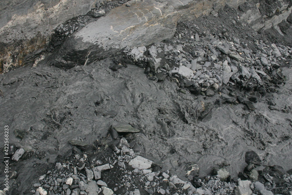 Stock-Foto „Glacial Stream and Delta in Alaska from the Worthington ...