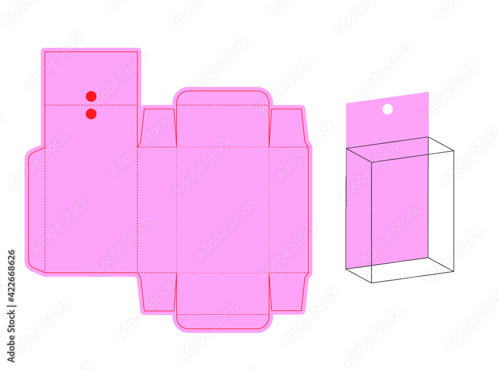 Vector de Stock Template Box Packaging, Cardbox Box Package Dieline ...