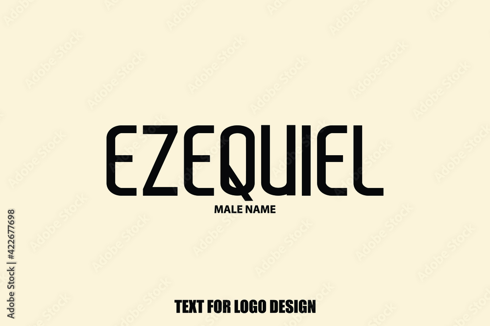 Vector de Stock Ezequiel Male Name Elegant Vector Text For Logo Designs ...