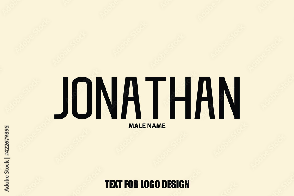 Jonathan Male Name Typography Sign For Logo Designs and Shop Names ...